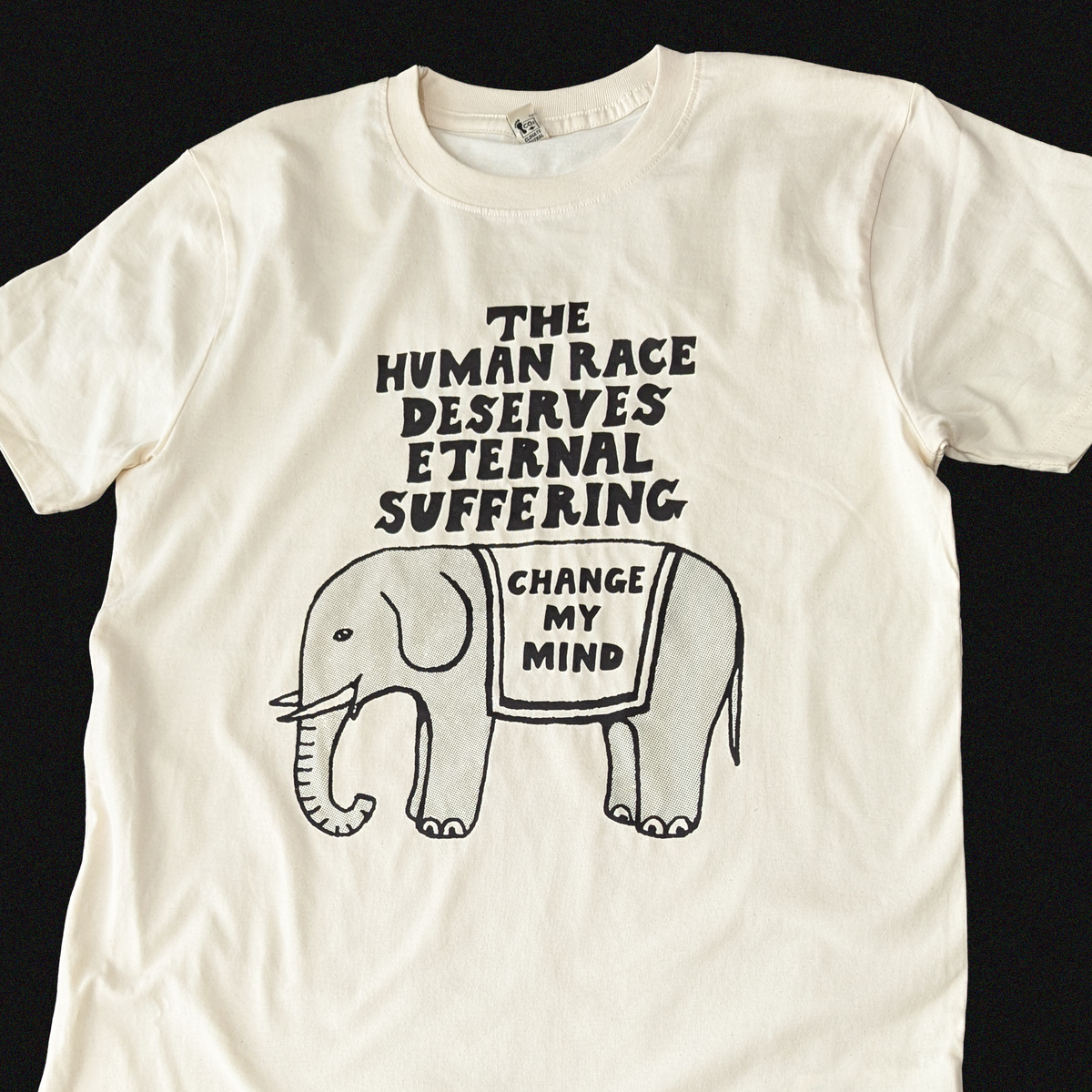 Eternal Suffering Tee - Natural (misprint) – GODSTEETH
