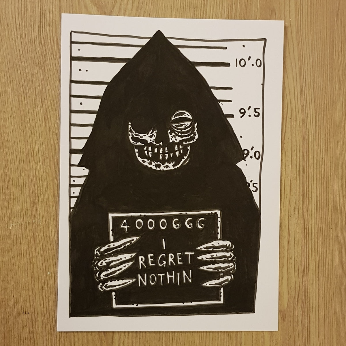 Original drawing I Regret Nothin – GODSTEETH